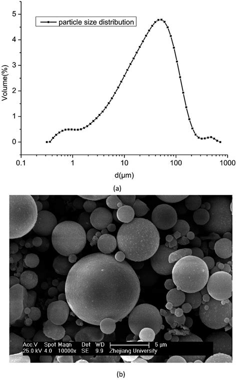 particle size distribution and morphology characteristics a particle