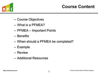 PFMEA Your Key To Quality ANEF De Proceso La Llave A La Calidad PDF Business Business