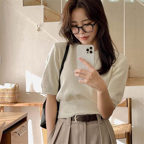 코코블랑 단독 여름🌴 3천장돌파 멜로디 컬러 퍼프니트라운드브이