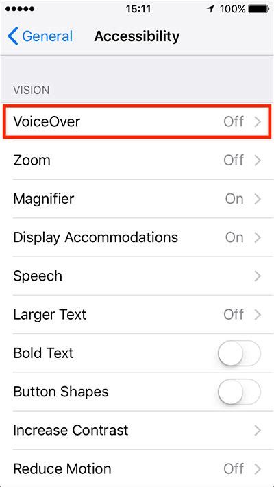 Voiceover In Ios 11 Ios 11 Ios Ipod Touch