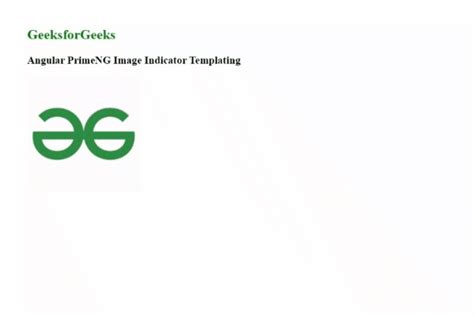 angular primeng image indicator templating geeksforgeeks