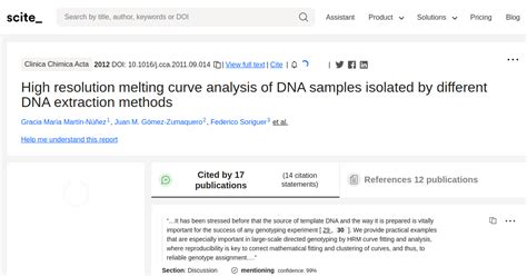 High Resolution Melting Curve Analysis Of Dna Samples Isolated By