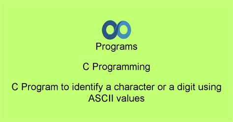 Oodlescoop C Programming Programs C Program To Identify A Character