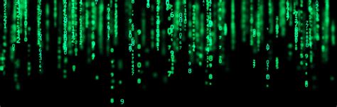 Digital Background Green Matrix Coding Or Hacking Concept Flow Of