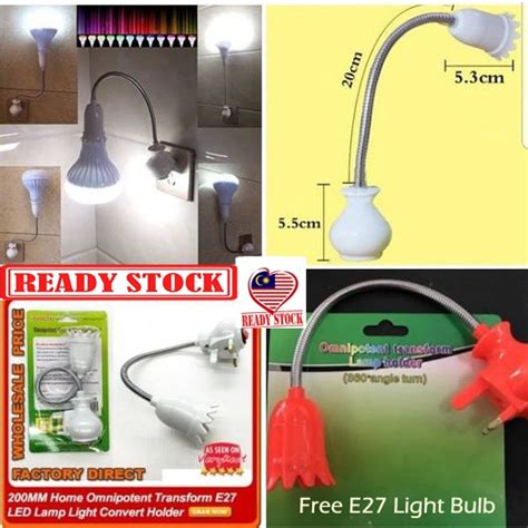 E27 Flexible Extension Screw Lamp Holder Bulb Holder Screw Socket