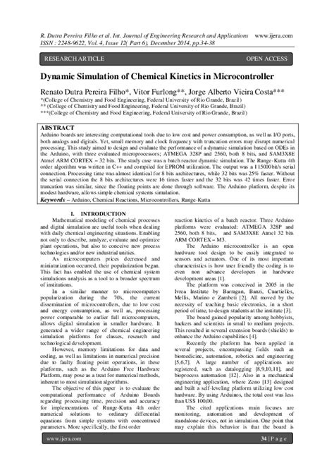 pdf dynamic simulation of chemical kinetics in microcontroller