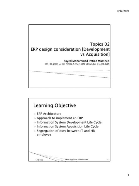 Topics 02 Erp Design Consideration Development Vs Acquisition Pdf Cloud Computing
