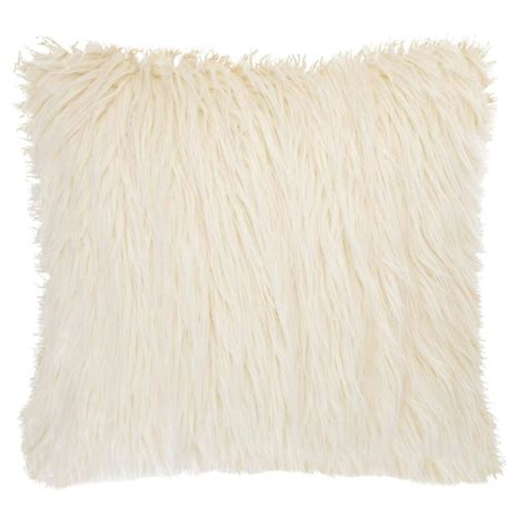 Coussin Fourrure Ivoire 50 X 50 Cm Pastel Living