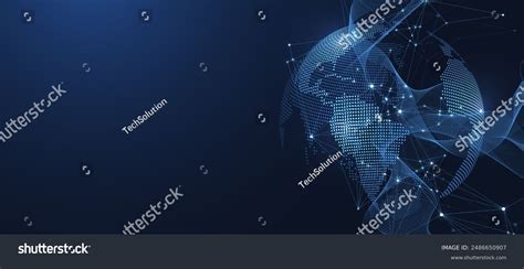 Global Network Connection Concept Big Data Stock Vector Royalty Free 2486650907 Shutterstock