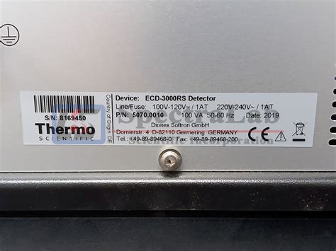 Thermo Scientific Ultimate Ecd 3000rs Electrochemical Detector New In Box Spectralab