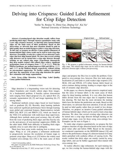 Delving Into Crispness Guided Label Refinement For Crisp Edge Detection Deepai