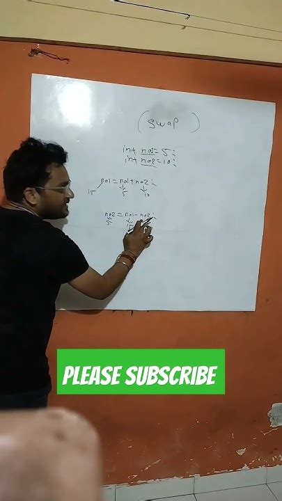 C Program To Swap Two Numbers Part 2 Vcomputer Wala Shorts 1million Youtube