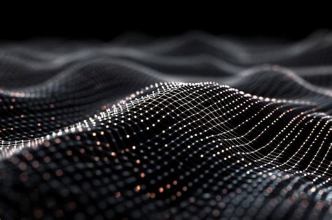 Premium Photo Luminous Wave Grid Pattern Abstract Motion Art