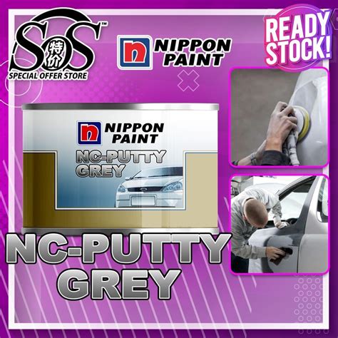 Nippon Paint Nc Putty Grey Halus Smooth 05kg Trowling Compound Car