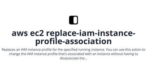 Aws Ec2 Replace Iam Instance Profile Association Fig