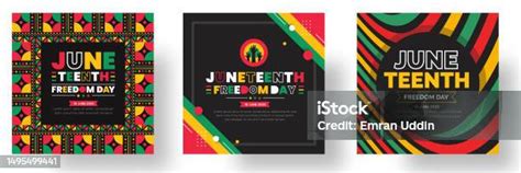 Juneteenth 자유의 날 소셜 미디어 포스트 배너 배경 배너 카드 타이포그래피 디자인의 포스터 아프리카계 미국인 독립기념일 배경 자유와 해방의 날 6 월 19