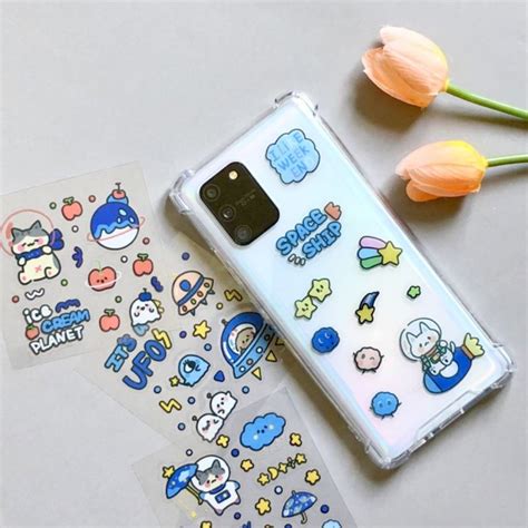 Sticker Pvc สติ๊กเกอร์ติดเคสโทรศัพท์ ติดสมุดโน๊ต 10แผ่น 25฿ Nshop Shopee Thailand