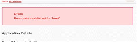 How To Resolve Errors Please Enter A Valid Format For Select