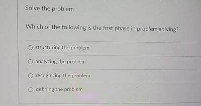 Solved Solve The ProblemWhich Of The Following Is The First Chegg