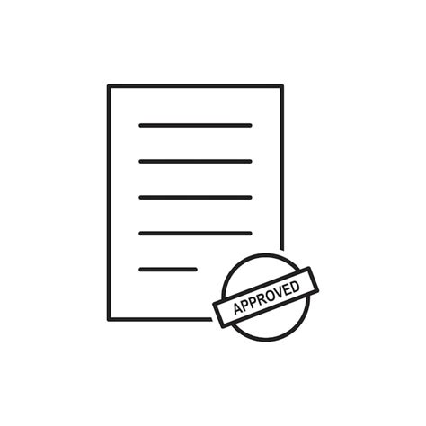 Premium Vector Authorization Approval Document Icon Design Isolated