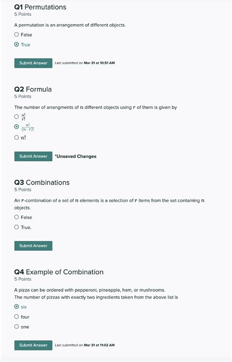 Solved Q1 Permutations 5 Points A Permutation Is An