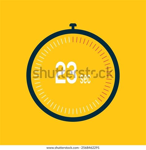 Timer Sec Icon Seconds Digital Timer Stock Vector Royalty Free