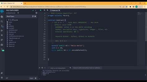 Bytes Type In Solidity Youtube