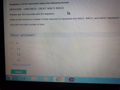 solved suppose a 32 bit instruction takes the following