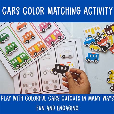 Color Sorting Matching Car Game Color Matching Activitymontessori