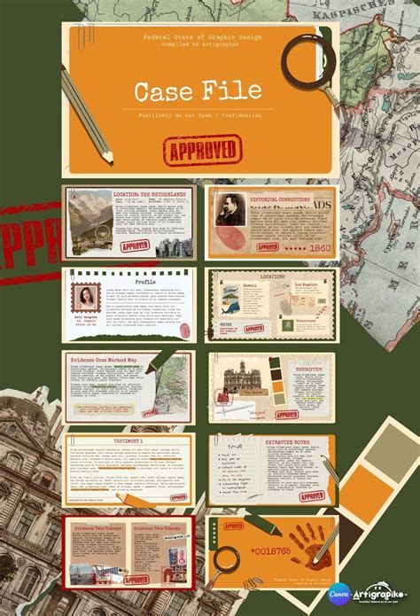 11 Slide Canva Template For Case Files In 2024 Powerpoint Slide