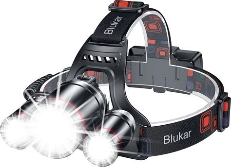 Amazon.com : Blukar LED Headlamp, Super Bright Rechargeable Headlight ...