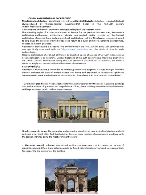 Neoclassical Architecture Pdf Art Nouveau Architectural Styles