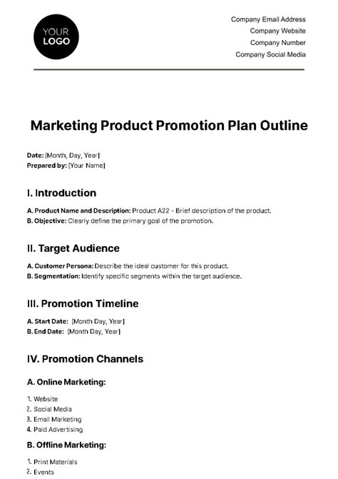 Free Marketing Campaign Plan Templates Editable And Printable