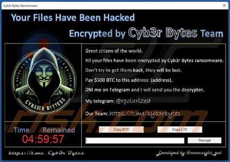 Cyb R Bytes Ransomware Decryption Removal And Lost Files Recovery