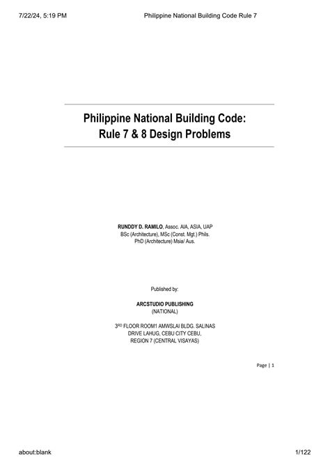 SOLUTION Philippine National Building Code Rule 7 Studypool