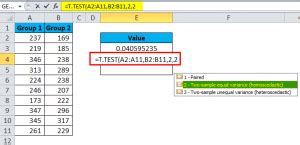 T Test In Excel Formula Examples How To Use T Test Function