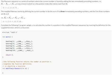Solved The Fibonacci Sequence Is A Series Of Numbers Where Chegg