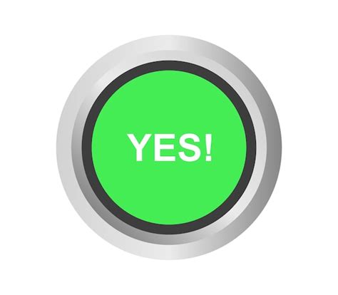 Premium Vector Yes Button
