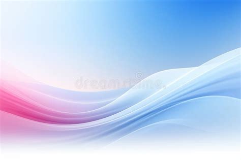 Flowing Waves Of Color A Dynamic Abstract Design With Soft Blue Stock Illustration