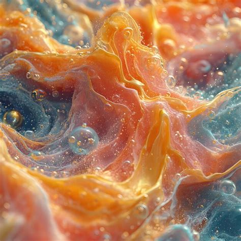 Premium Photo Fluid Abstract 3d Floating Objects Ai