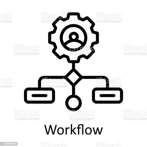 워크플로 벡터 개요 아이콘 디자인 그림입니다 흰색 배경에 시간 관리 기호 Eps 10 파일 개념에 대한 스톡 벡터 아트 및 기타 이미지 Istock