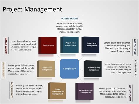 Colorful Project Management Framework Diagram Powerpoint Template
