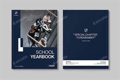 School Yearbook Template Print Templates Graphicriver