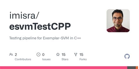 GitHub Imisra EsvmTestCPP Testing Pipeline For Exemplar SVM In C