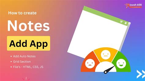 How To Add Notes App Using Html Js Piyush608