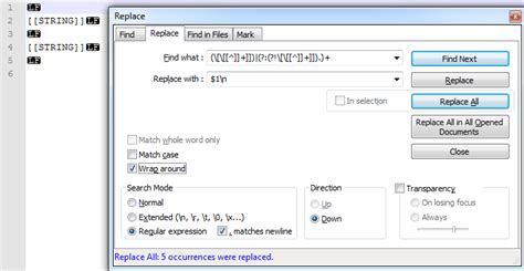 Notepad Regex Select All Not Between Square Brackets Stack Overflow