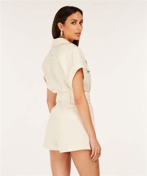 Ruby Dames Playsuit Cocoon White Josh V Official Online Shop
