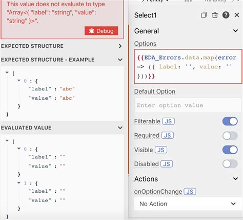 Cant Get Options To Parse Map Successfully Appsmith Support Appsmith