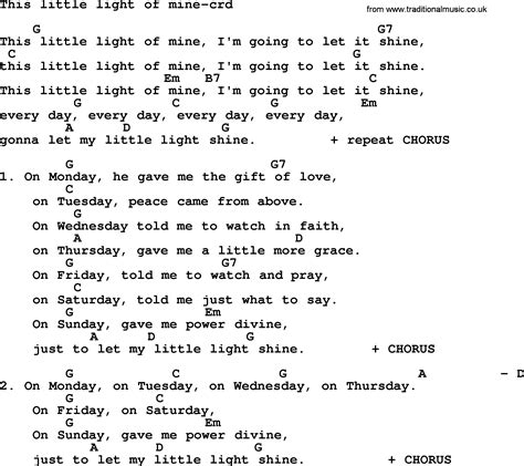 This Little Light Of Mine Lyrics