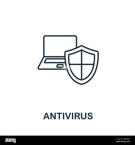 Antivirus Icon Monochrome Simple Cyber Security Icon For Templates Web Design And Infographics